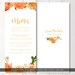 Printable Food Menu, Orange and White Floral Dinner Menu, Food Menu ...