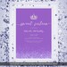 Purple Food Menu, Custom Menu, Purple Glitter Food Menu, Dinner Menu ...