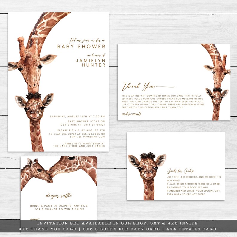 Giraffe Favor Tags Safari Gift Tags Jungle Favor Tag | Etsy