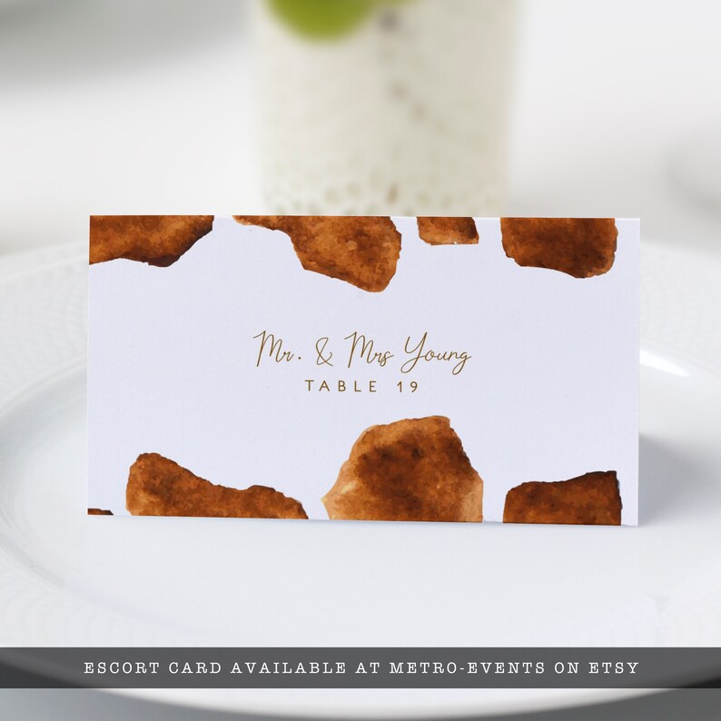 Safari Giraffe Print Dinner Menu, Editable Template (instant Download ...