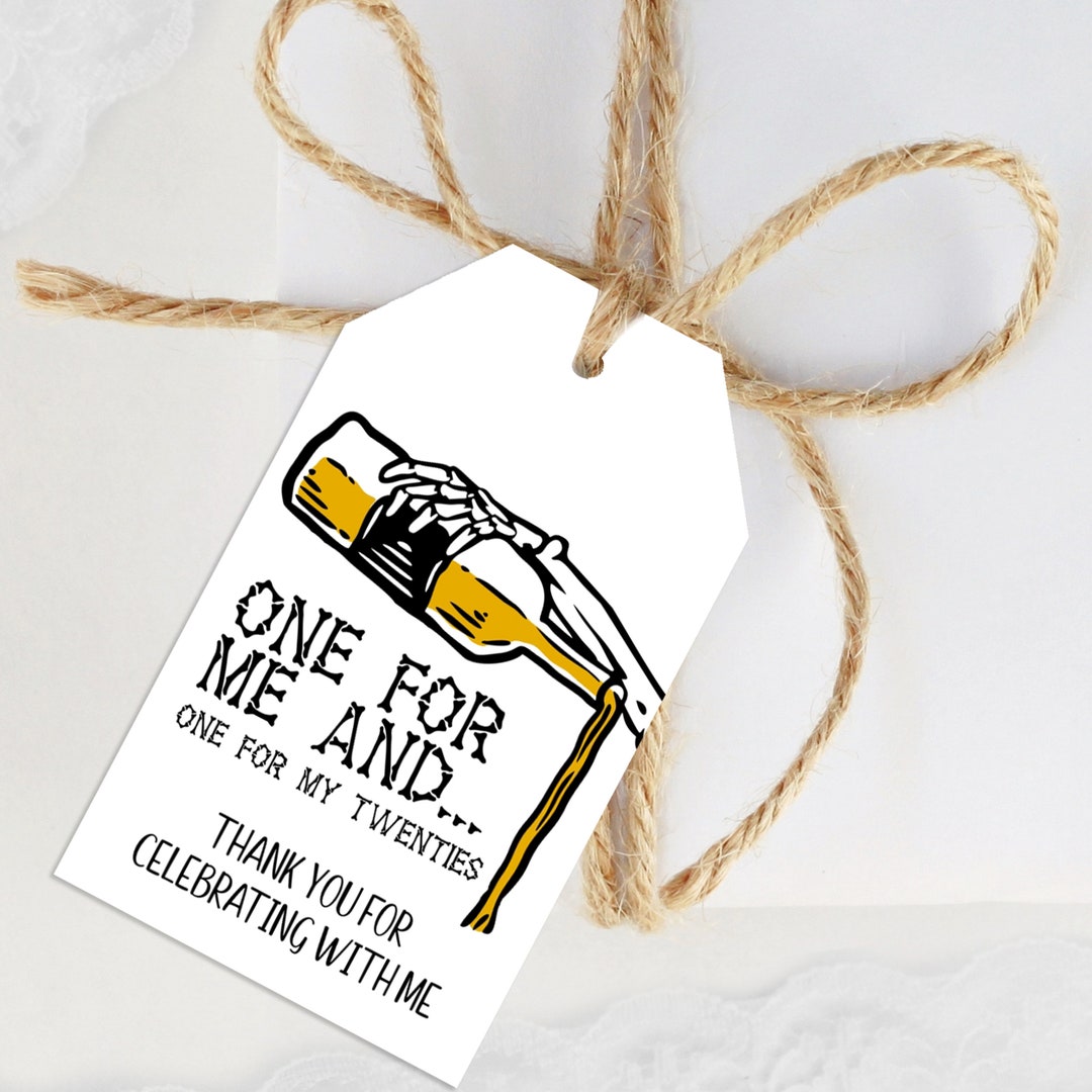 Printable Gift Tag Death to My 20s Gift Tag DIY One for Me One for My ...