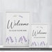 Purple Lavender Welcome Sign, Wedding Sign, Bridal Shower Sign ...