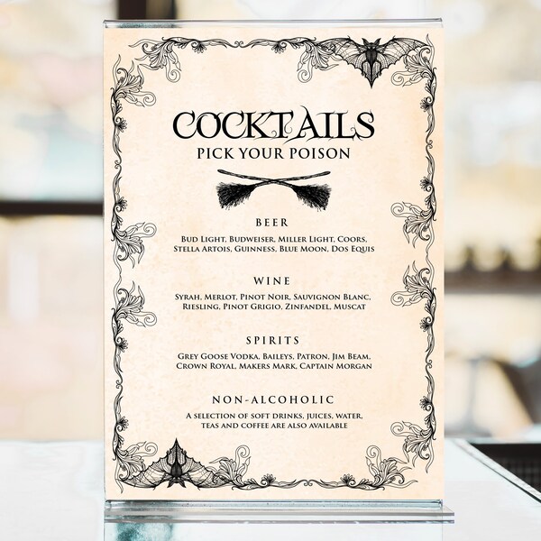 Holiday Drink Signs - Etsy
