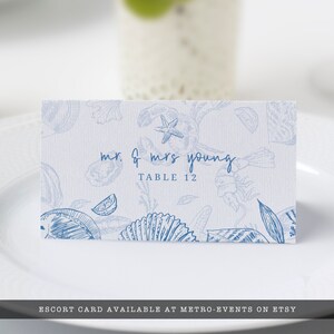 Beach Theme Food Menu: Seafood Dinner, Editable Template (instant ...