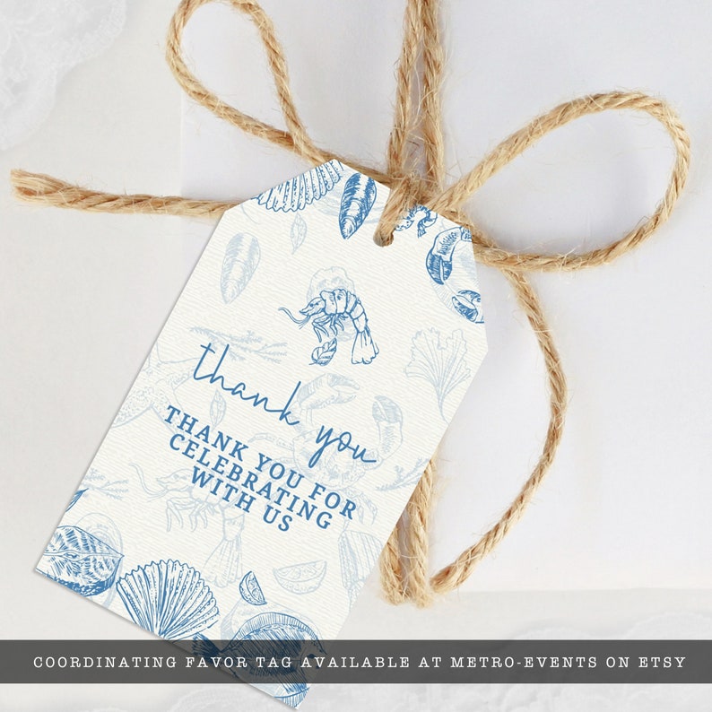 Beach Theme Food Menu: Seafood Dinner, Editable Template (instant ...