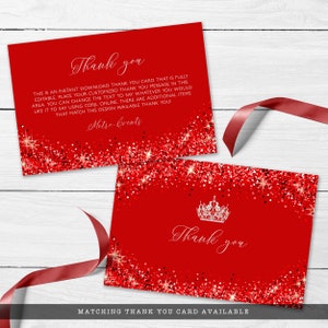 Red Glitter Welcome Signs, Editable Party Signs, Instant Download ...