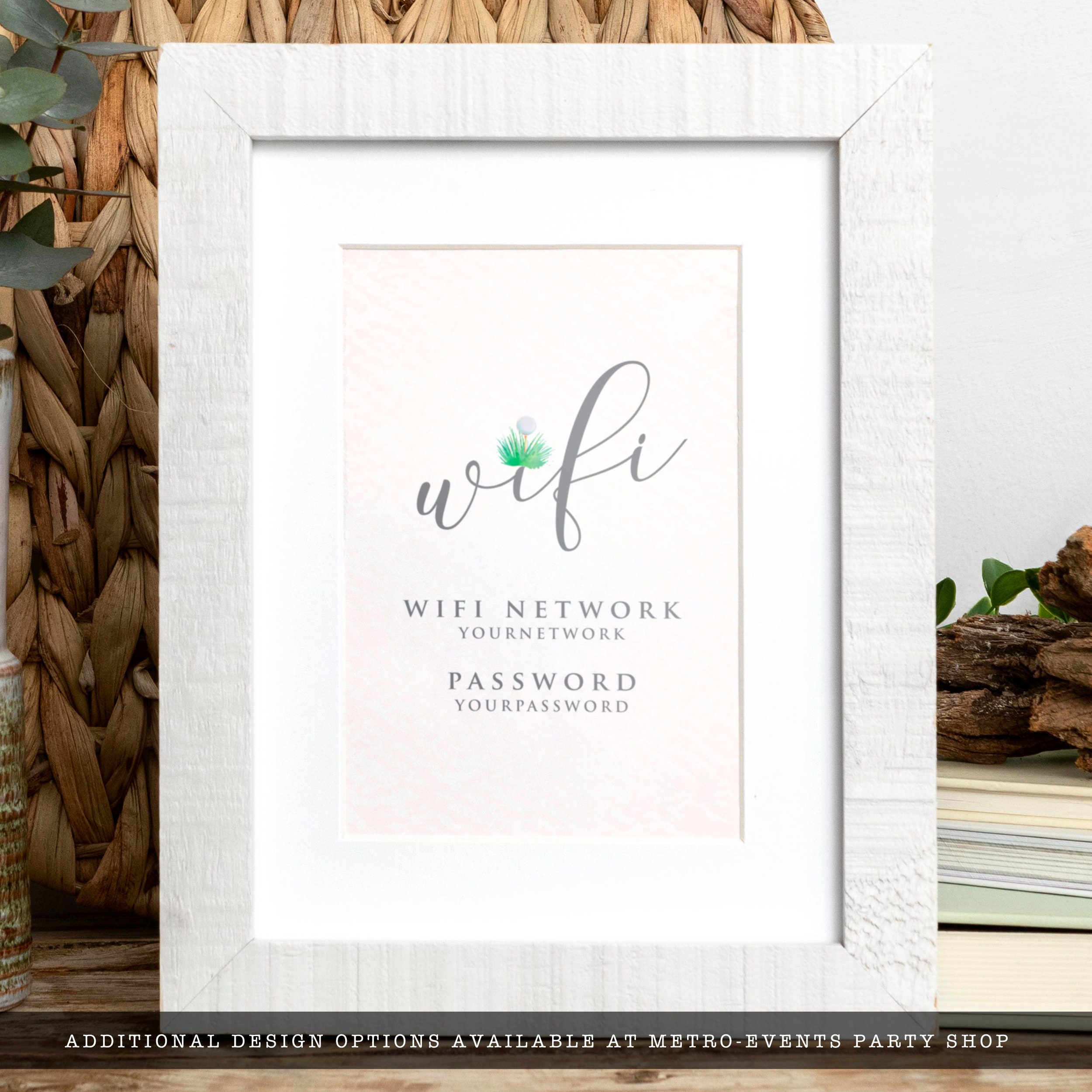 Rainbow Watercolor Wifi Password Sign: Editable Guest Room Decor ...