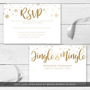 Jingle and Mingle Welcome Sign, Printable Welcome Sign, Corjl Template ...