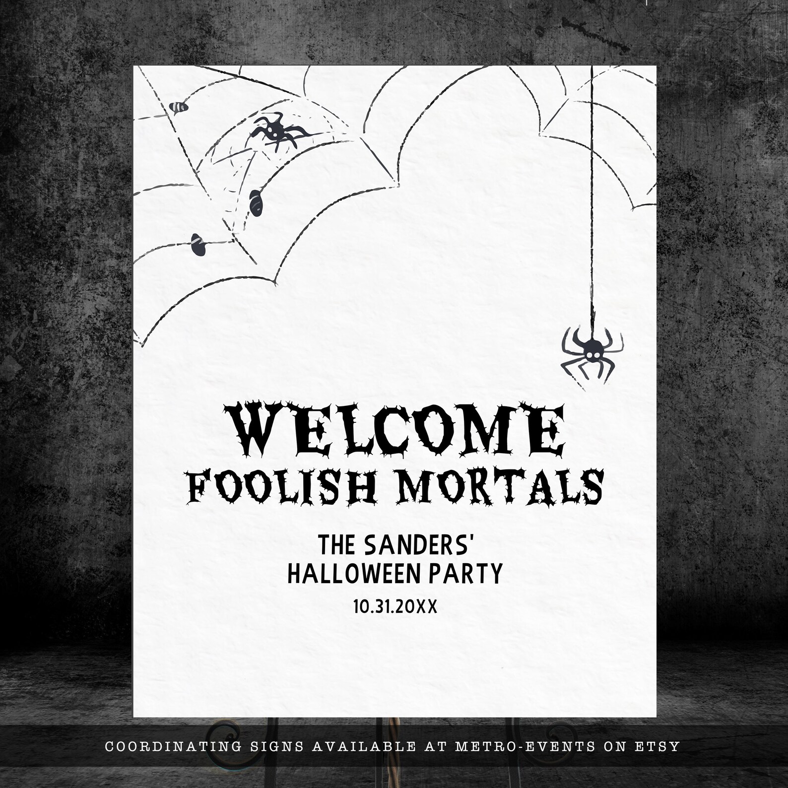 Spider Web Food Menu Halloween Menu Custom Dinner Menu - Etsy