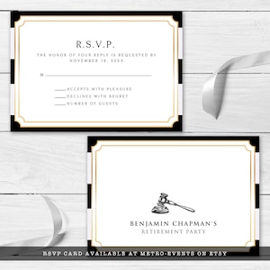 Judge Retirement Party Invitations: Lady Justice Design (instant ...