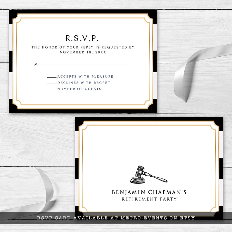 Judge Retirement Party Invitations: Lady Justice Design (instant ...