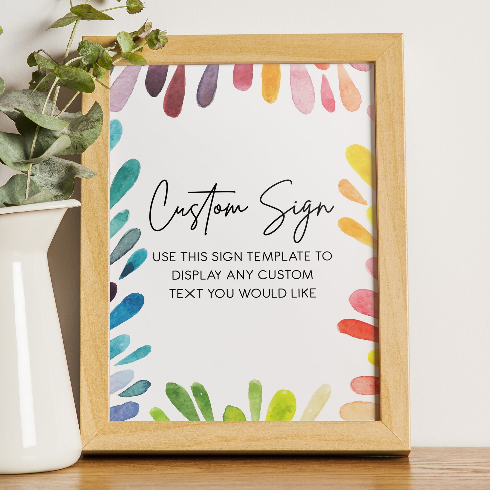 Custom Rainbow Signs Rainbow Party Sign Editable Party Sign - Etsy