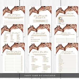 Giraffe Baby Shower Game ABC Baby Shower Game Instant - Etsy