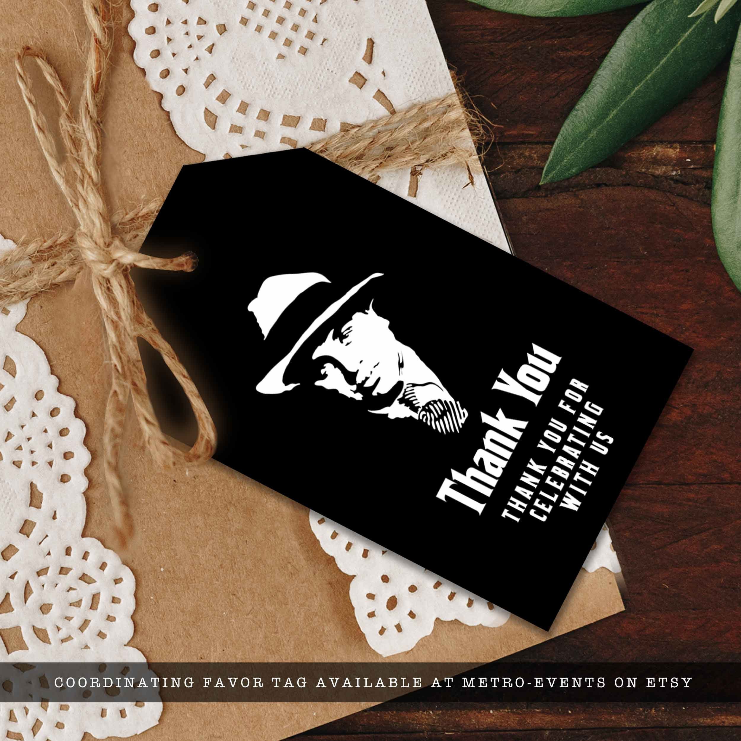 Black and White Mobster Themed Welcome Signs, Gangster Party Welcome ...