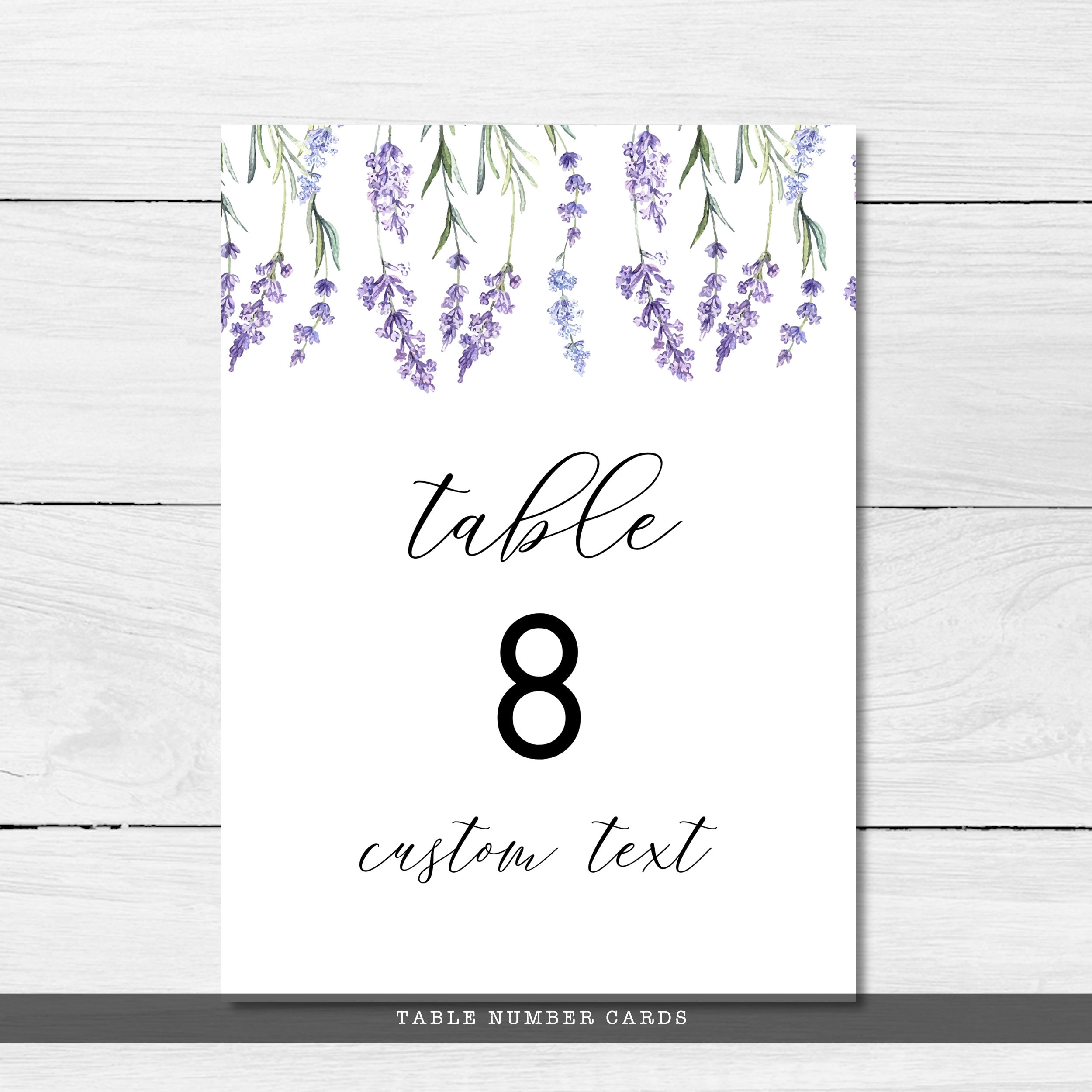 Lavender Table Number, Country Lavender Table Decor, Printable Table ...