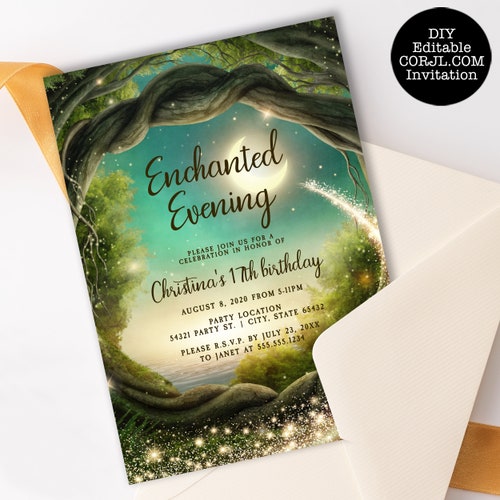 Enchanted Invitation INSTANT DOWNLOAD - Etsy