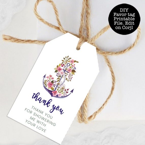Beach Themed Favor Tags, Nautical Tags, Beach Party Favor Tag ...