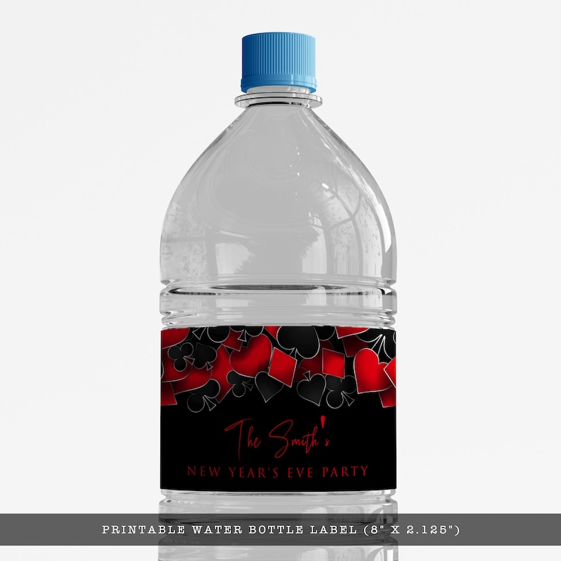 Printable Drink Labels Editable Casino Water Bottle Labels - Etsy