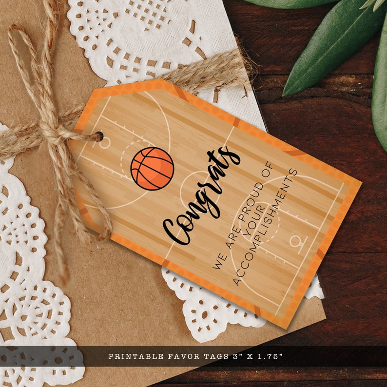 Basketball Favor Tags Sports Gift Tags Favor Tags Printable - Etsy