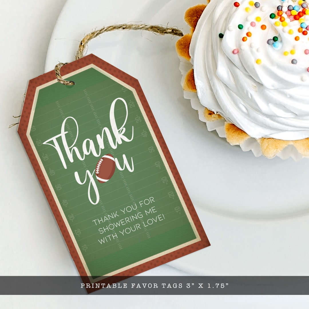 Football Gift Tags, Printable Favor Tags, Football Favor Tag, American ...