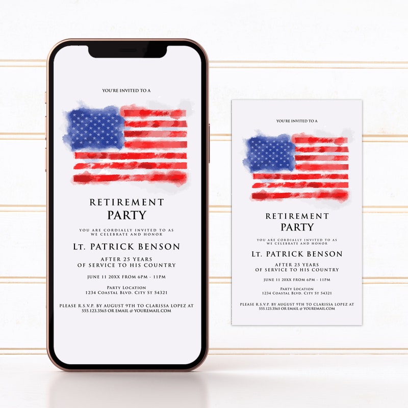 Patriotic Invitation - Etsy UK