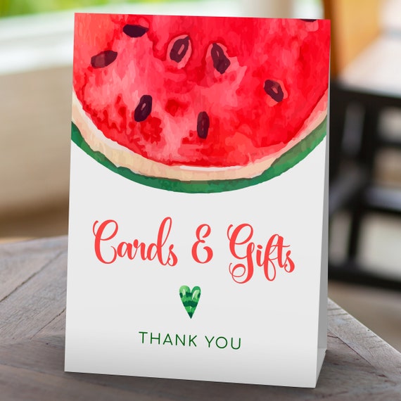 Editable Watermelon Birthday Cards and Gift Signs Slice into Summer Fun ...