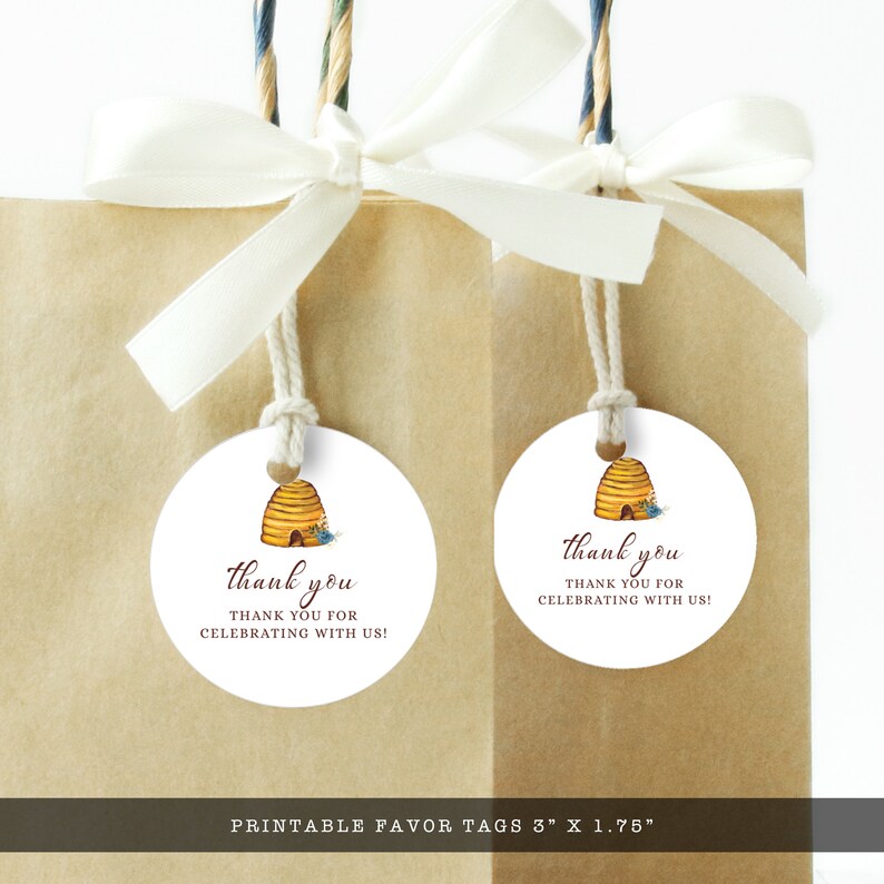 Printable Bee Hive Gift Tags Customizable Editable Corjl - Etsy