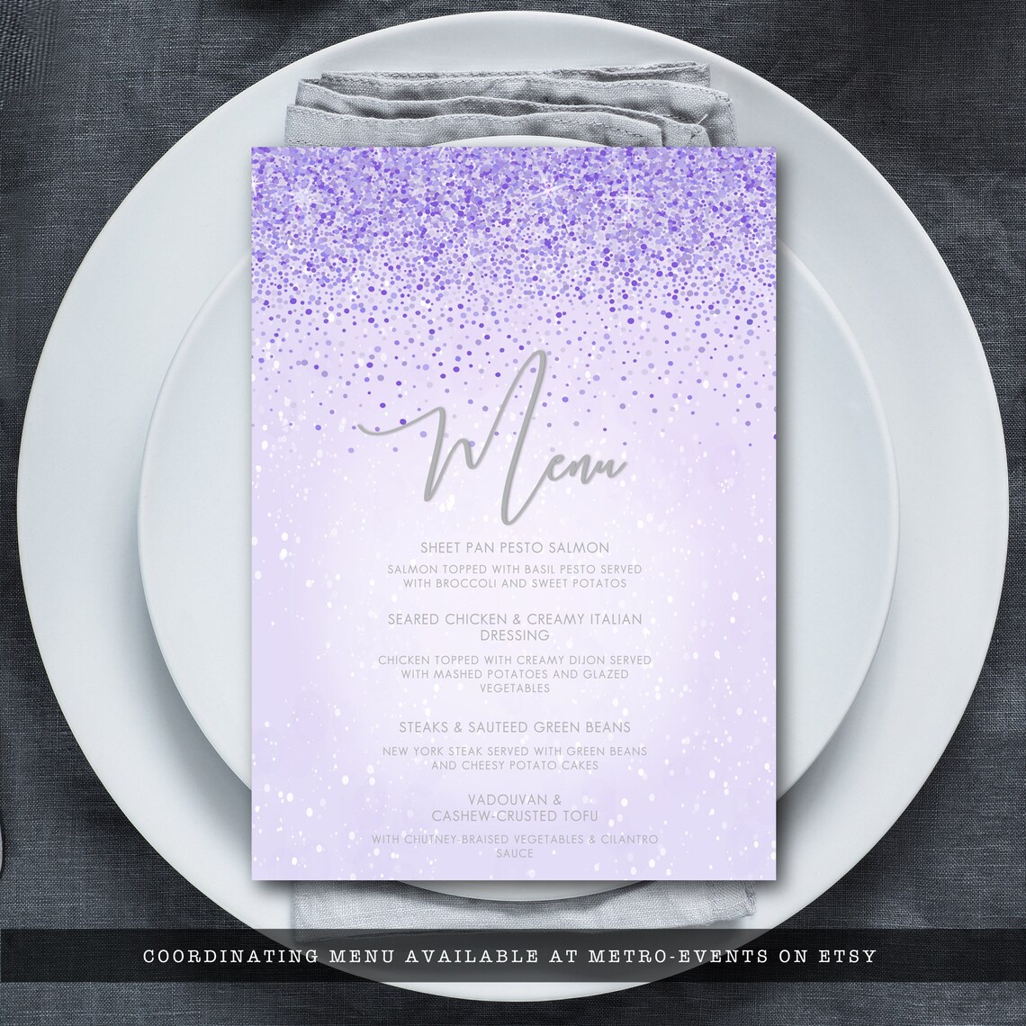 Purple Glitter Sweet Sixteen Welcome Sign: Corjl Template (instant ...