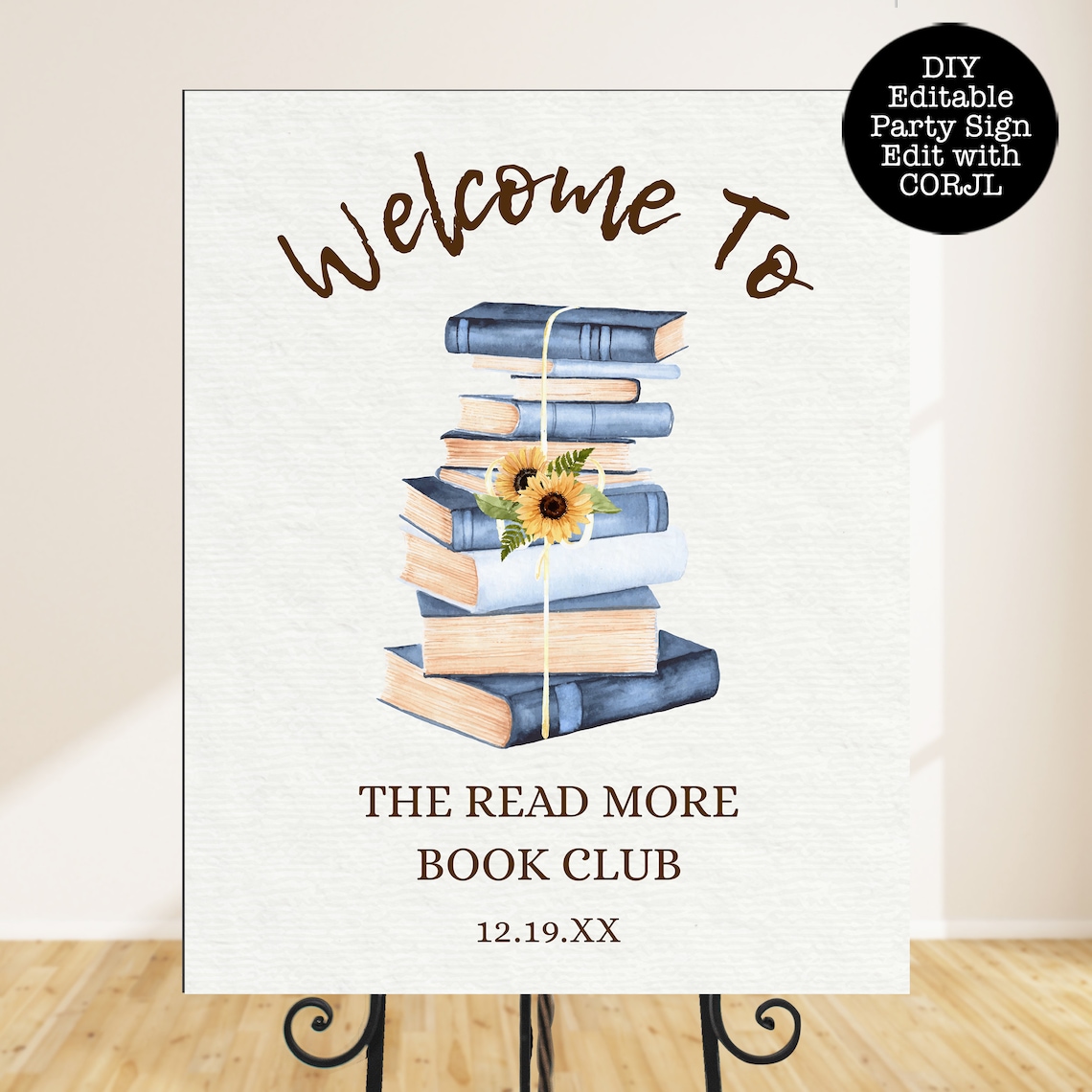 Book Club Welcome Signs Printable Welcome Sign Corjl - Etsy