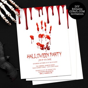 Bloody Halloween Invitations, Halloween Invitations, Halloween Birthday ...
