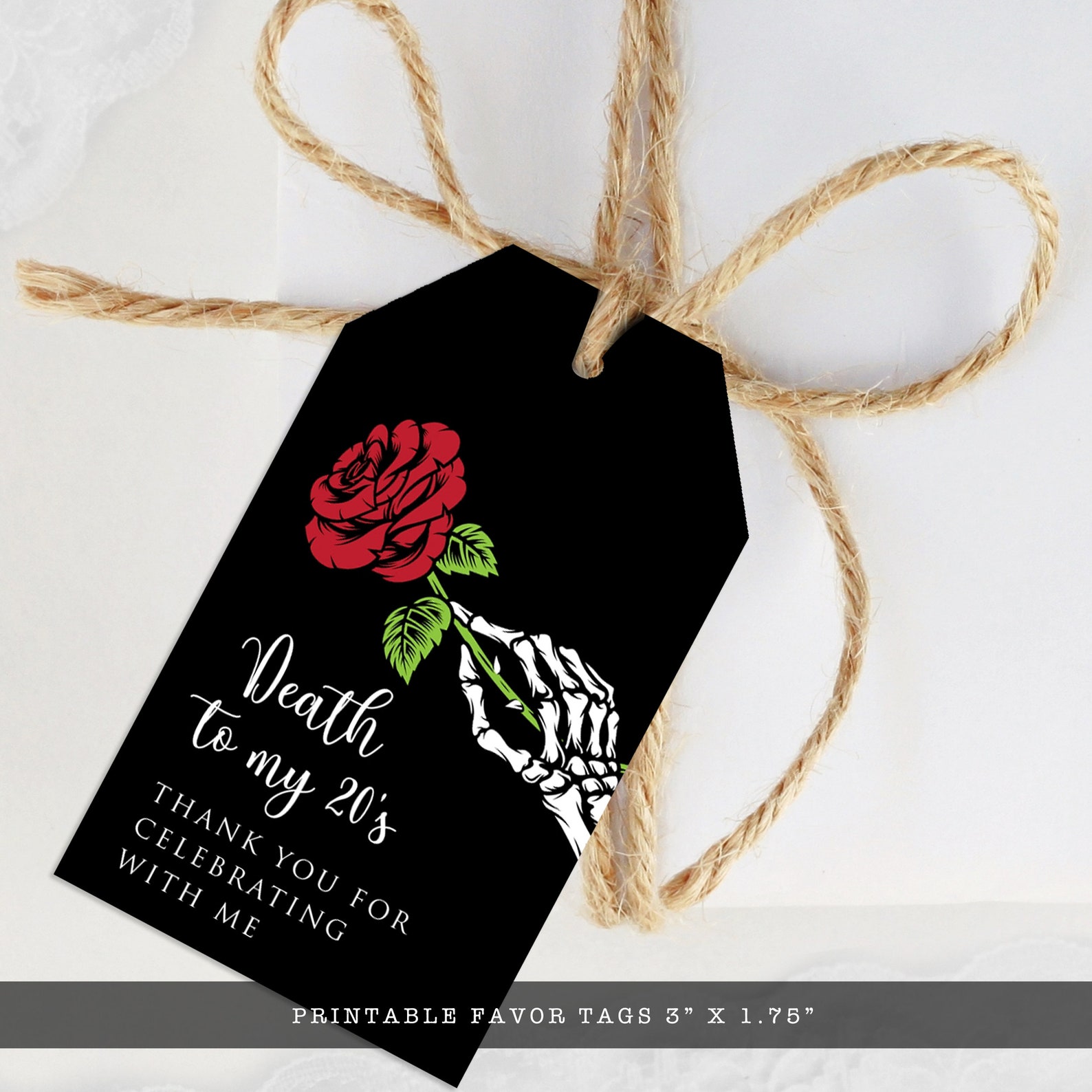 RIP 20s Printable Gift Tags Death to My 20s Gift Tags DIY - Etsy