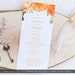 Printable Food Menu Orange and White Floral Dinner Menu Food - Etsy