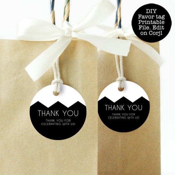 Editable Favor Tags, Gift Tags Template, Editable Favor Tags, Corjl ...