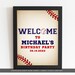 Baseball Welcome Sign Printable Sign Custom Baseball Welcome - Etsy