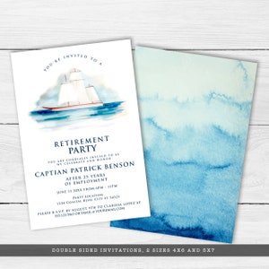 Sailing Retirement Party Invitations, Sail Retirement Invitations ...