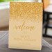 Gold Glitter Welcome Sign Glam Party Sign Gold Glitter Sign - Etsy