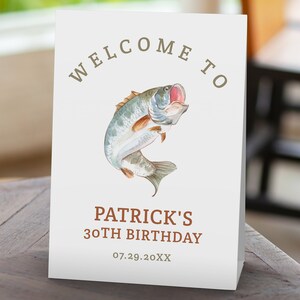 Gone Fishing Welcome Sign, Jumping Fish Printable Sign, Printable Sign ...