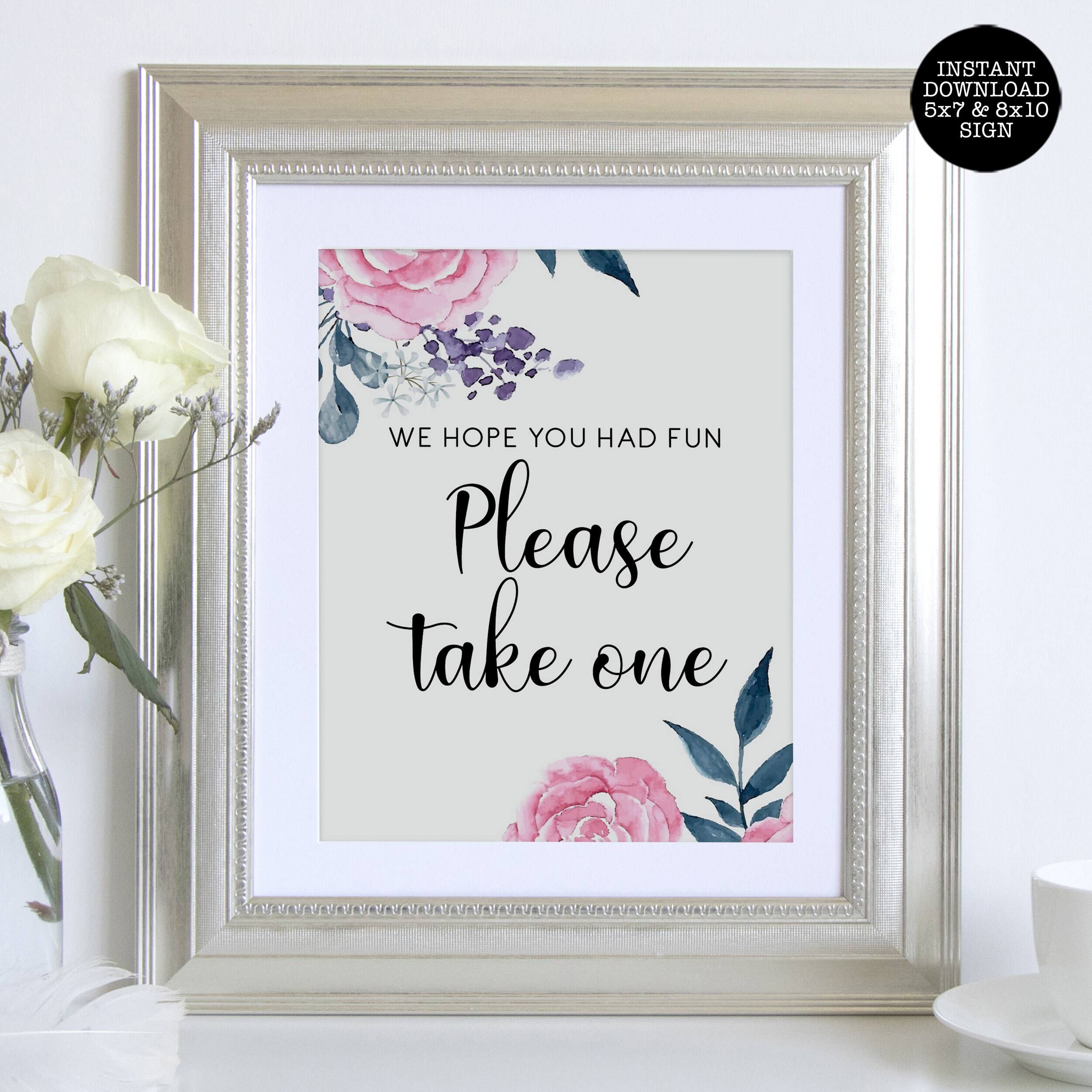 We Hope You Had Fun Please Take One Sign Bridal Shower Sign Etsy we-hope-you-had-fun-please-take-one-sign-bridal-shower-sign-etsy