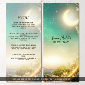 Enchanted Dinner Menu, Forrest Menu, Food Menu, Enchanted Themed Menu ...