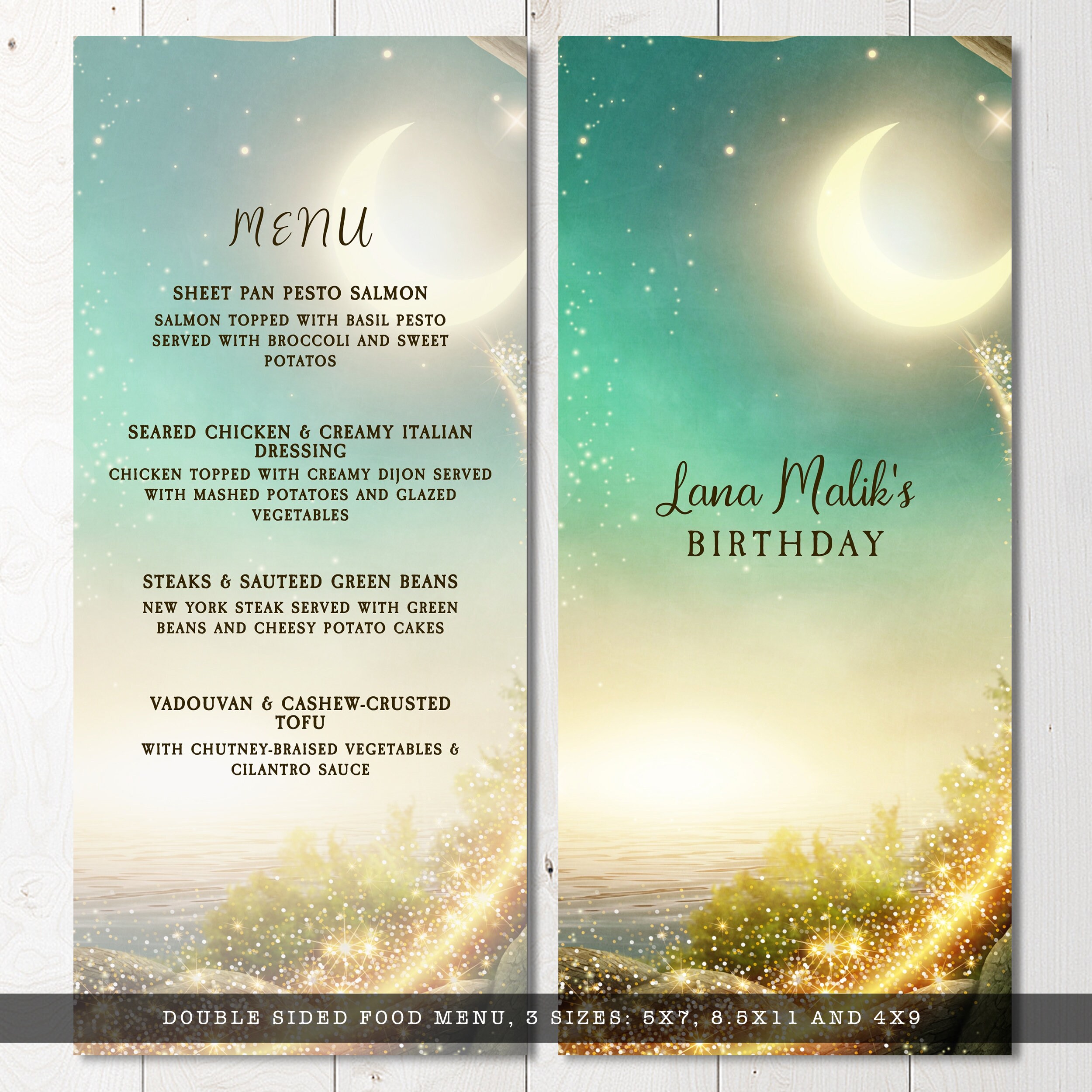Enchanted Forest Dinner Menu: Magical Theme, Printable Template (corjl ...