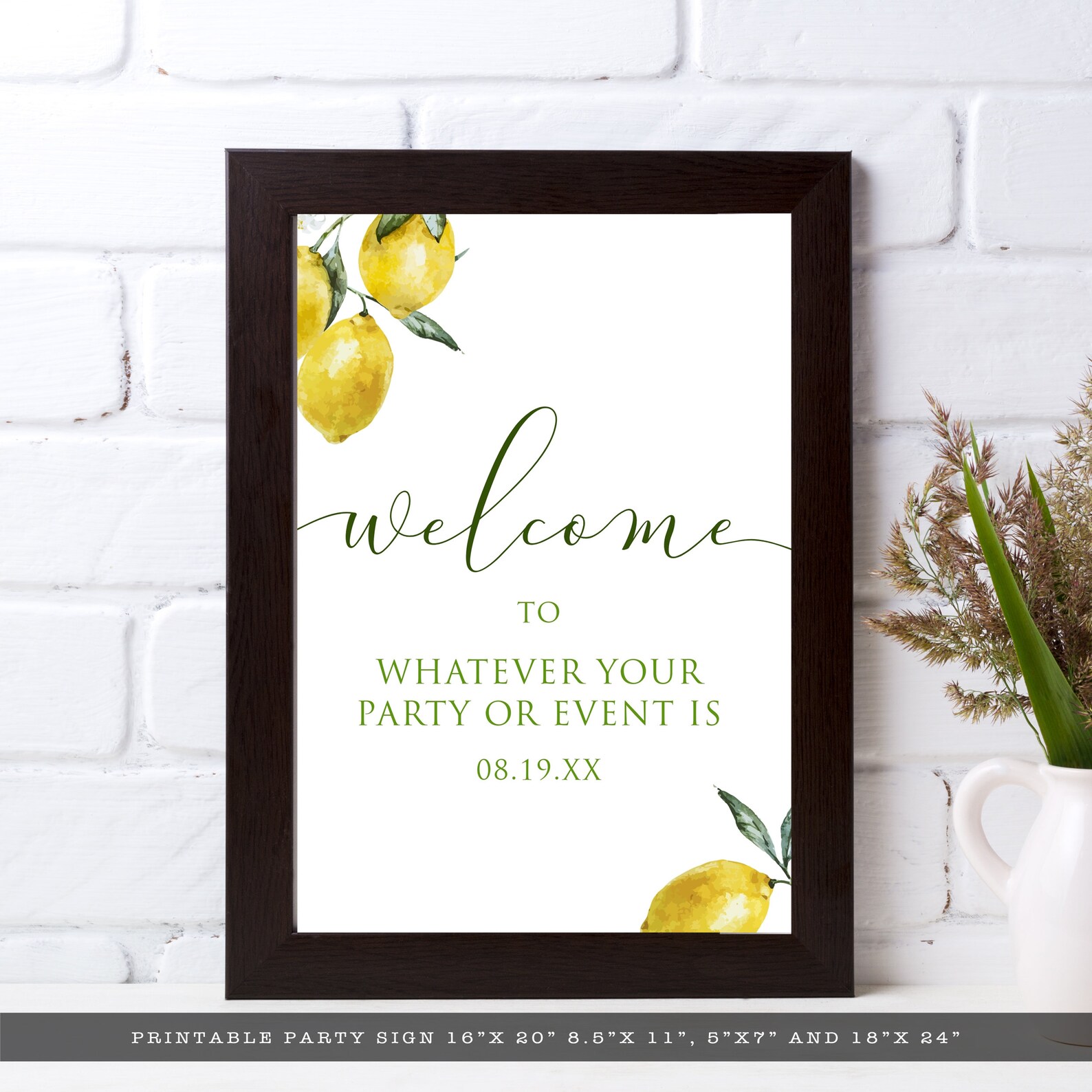 Lemon Welcome Signs Lemon Themed Party Sign Editable Party - Etsy