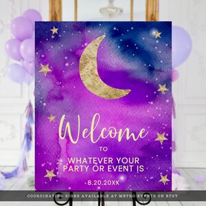 Editable Purple Watercolor Twinkle Twinkle Little Star Baby - Etsy