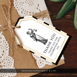 Judge Themed Favor Tags, White and Black Favor Tag, Printable Thank You ...