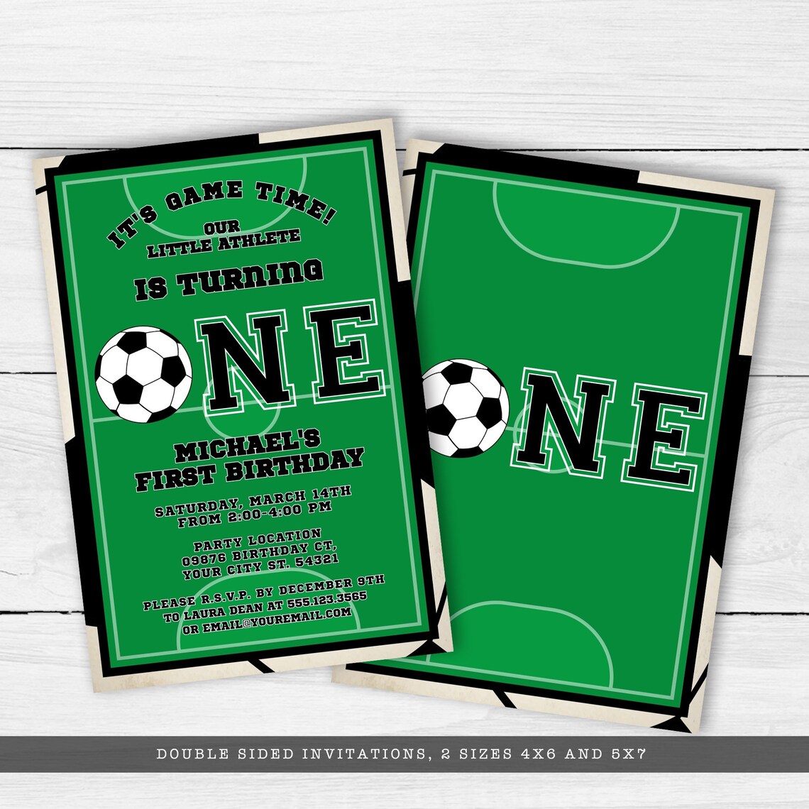 Soccer First Birthday Invitation: Sports Theme (digital) - Etsy