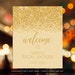 Gold Glitter Welcome Sign Glam Party Sign Gold Glitter Sign - Etsy