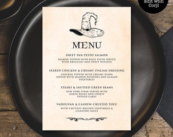 Witch Dinner Menu - Etsy