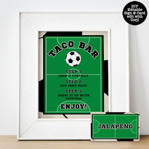 Soccer Food Signs, Food Label, Soccer Themed Food Signs, Football Food ...