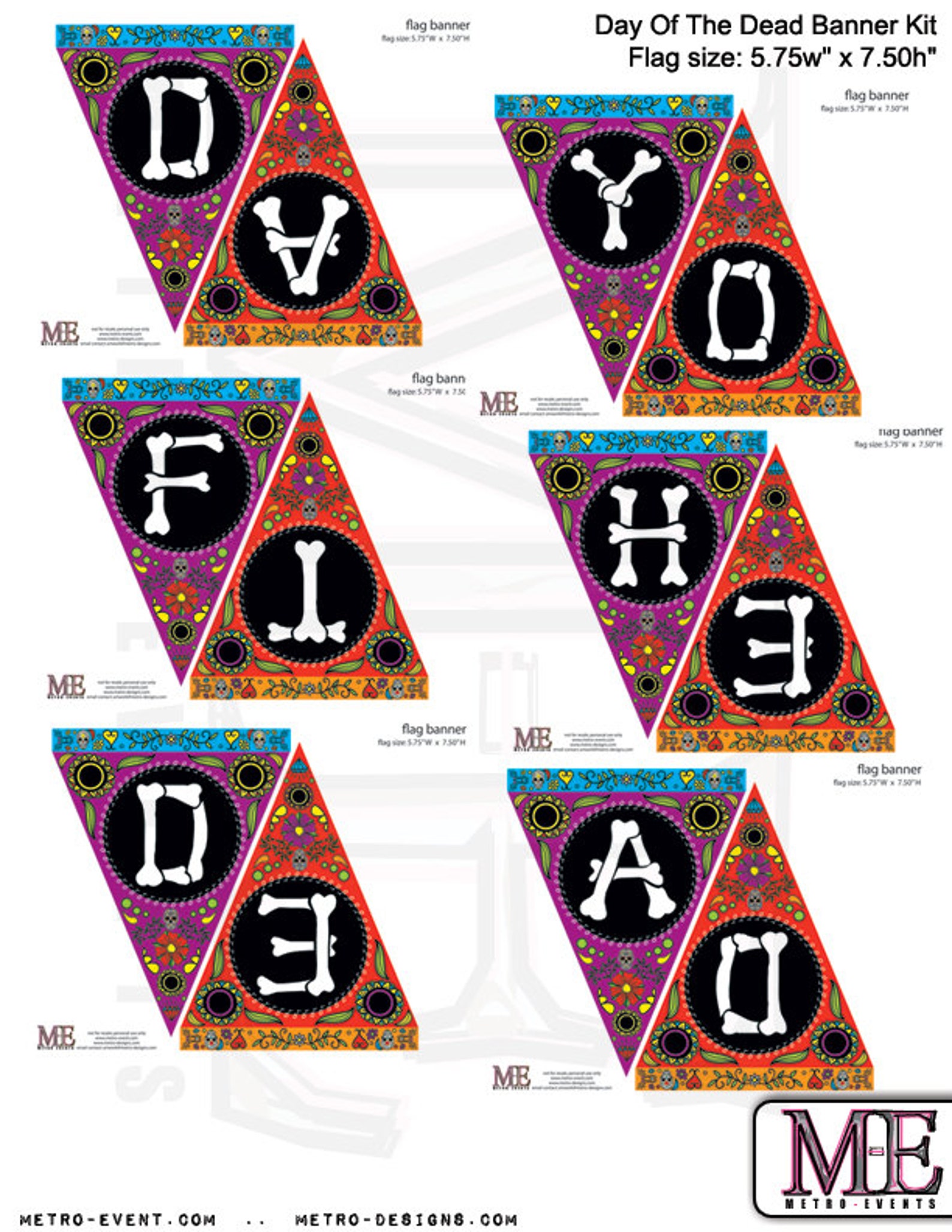 Day of the Dead Banner Halloween Banner Day of the Dead - Etsy