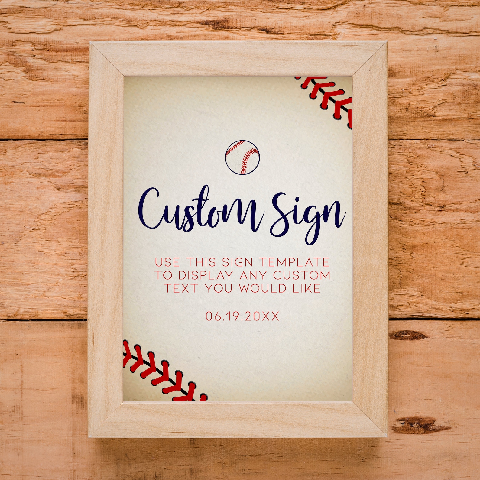 Custom Baseball Sign Printable Sign Welcome Sign Editable - Etsy