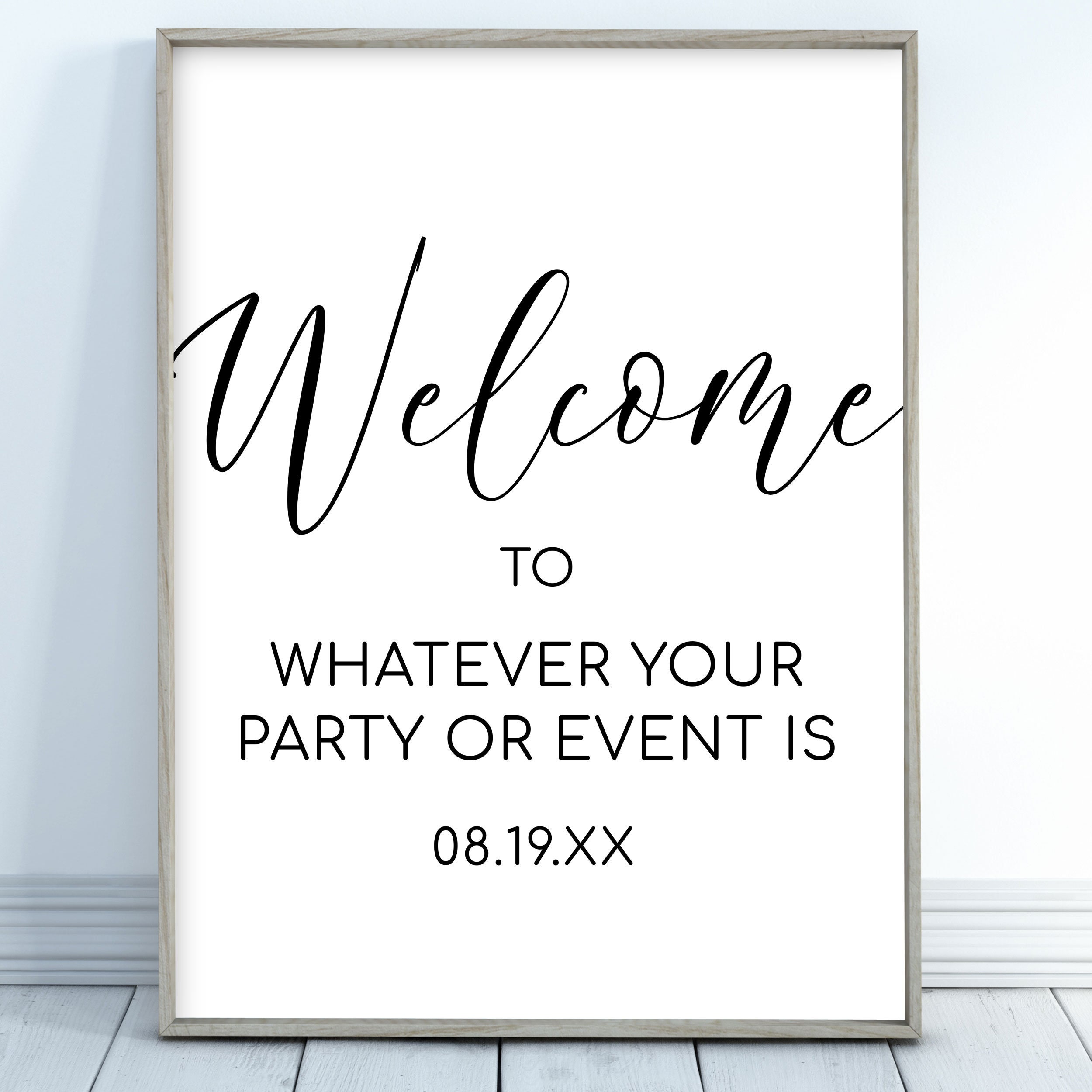 Black and White Sign Kit Modern Signs 4 Printable Wedding | Etsy